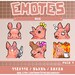 Cute Happy Little Hippo 6 Pack 1 Twitch Discord Youtube Cute Kawaii ...