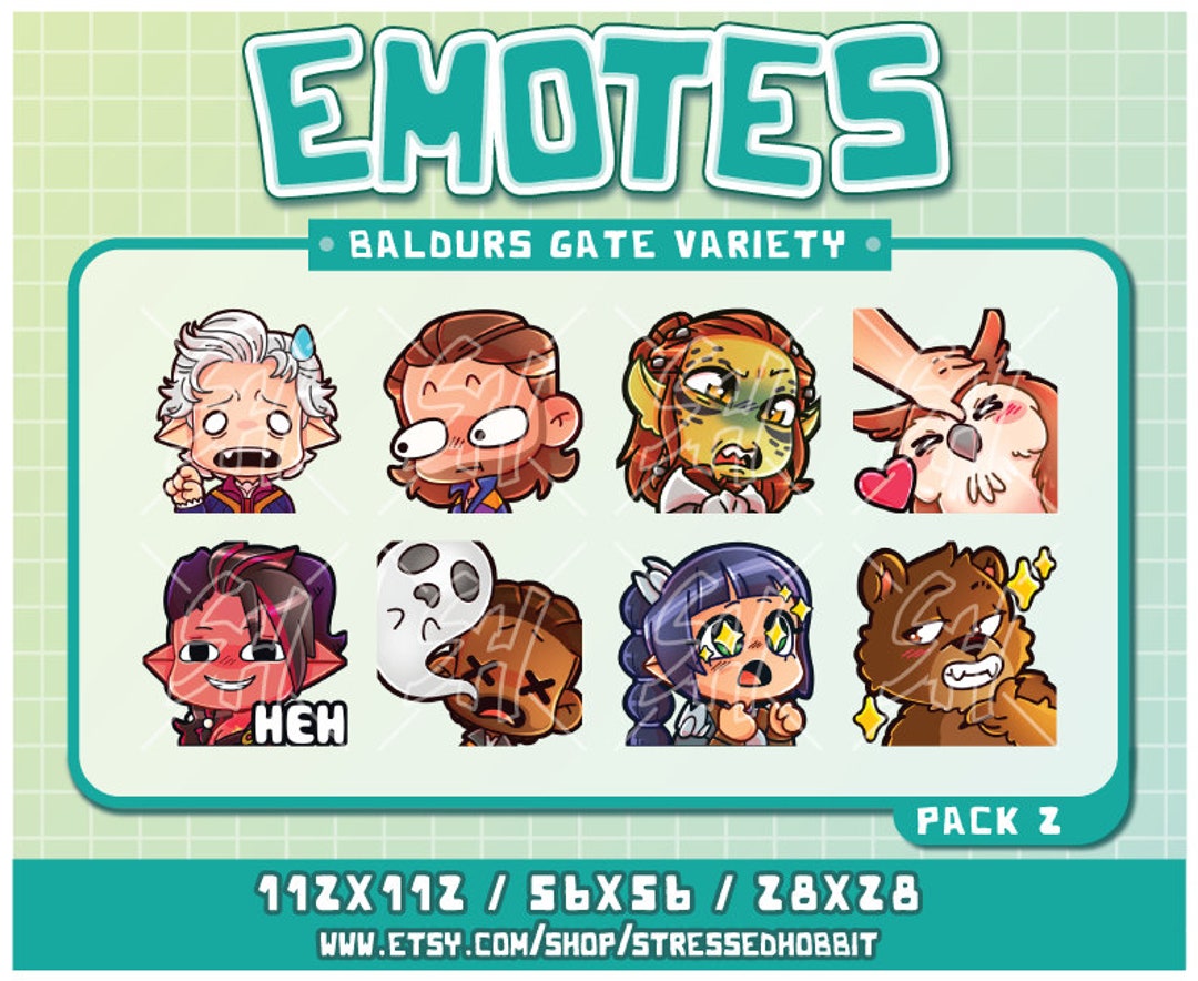 BG3 Variety (8) Pack 2 | Twitch Discord Youtube | Cute Kawaii B Gate ...