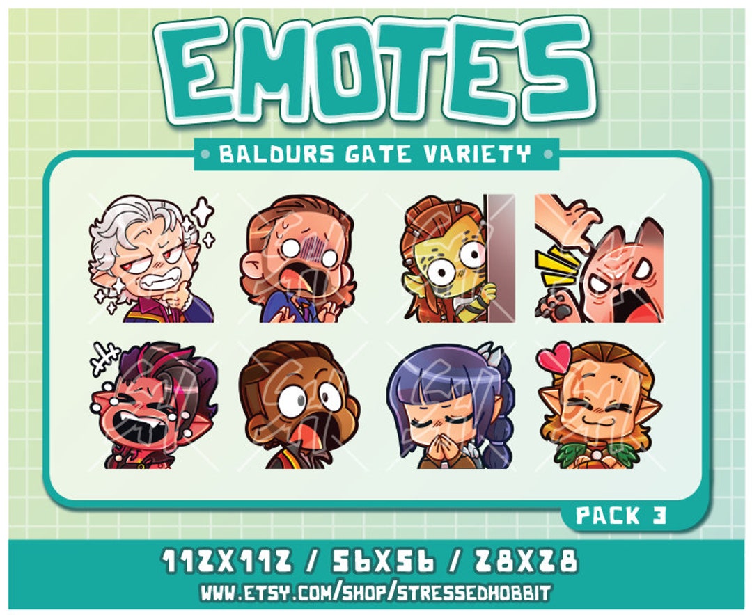 BG3 Variety (8) Pack 3 | Twitch Discord Youtube | Cute Kawaii B Gate ...