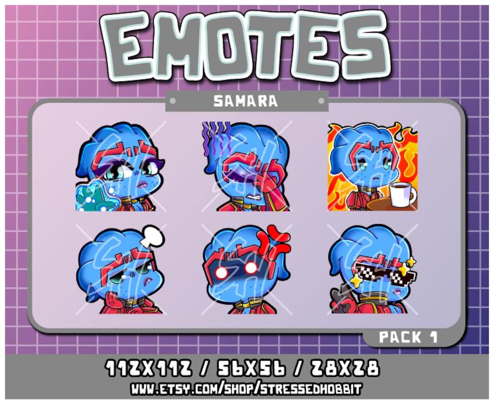 Asari Justicar (6) Pack 1 | Twitch Discord Youtube | Cute Kawaii Mass ...