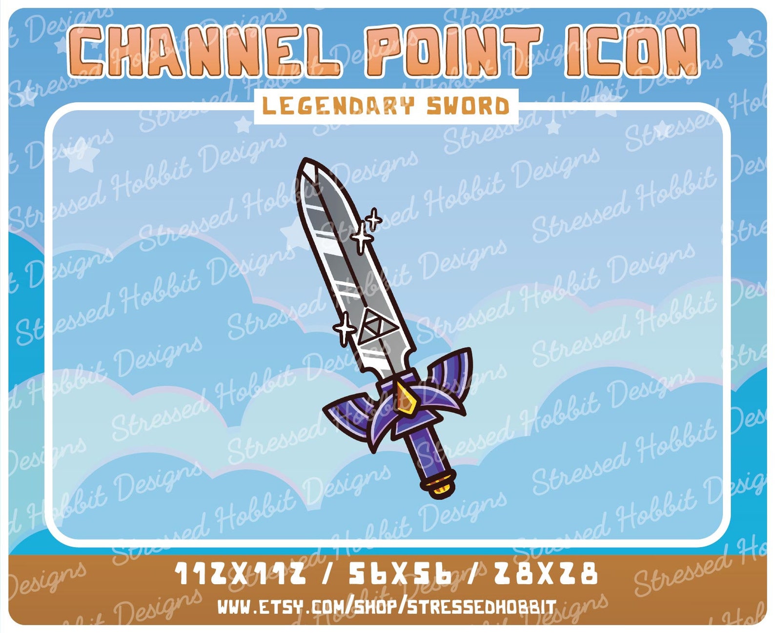 Legendary Sword Icon Emote Twitch Discord Youtube Cute - Etsy