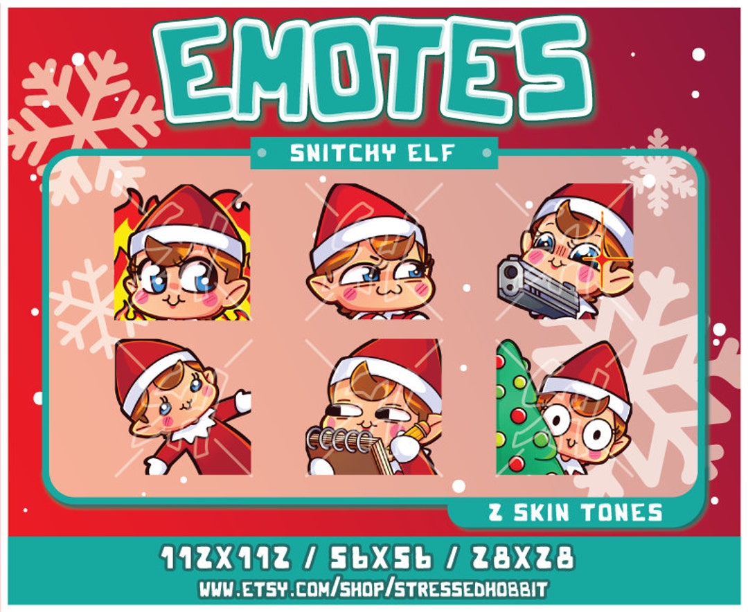 Snitchy Elf (6) Holiday Pack - 2 SKIN TONES | Twitch Discord Youtube ...