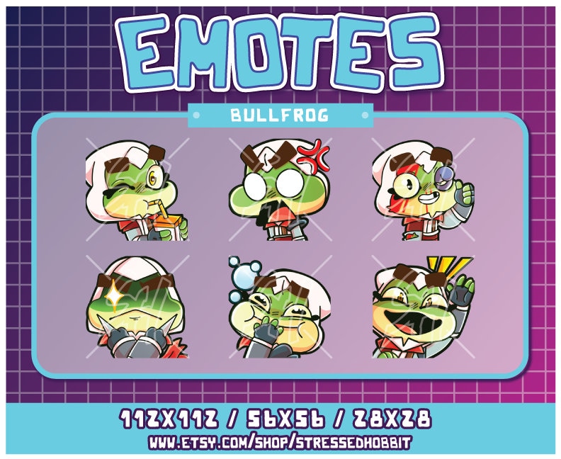 Assassin Frog 6 Pack 1 Twitch Discord Youtube Cute Kawaii Video Game ...