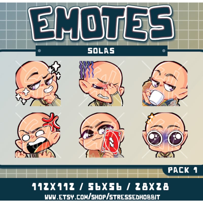 Dragon Age Solas Emotes - Etsy