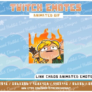 Hero Totk Animated Gif/emote Chaos Fire | Twitch Discord Youtube | Cute ...