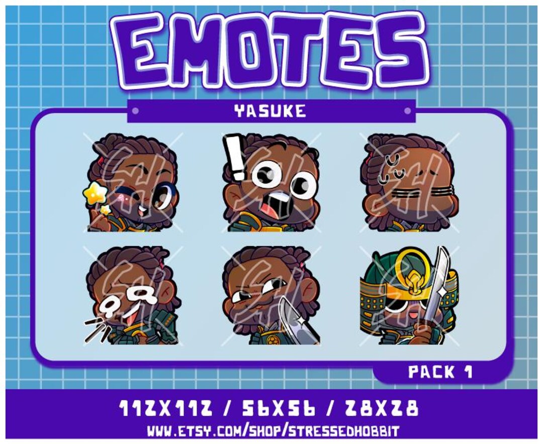 Samurai Shadows (6) Pack 1 | Twitch Discord Youtube | Cute Kawaii B ...