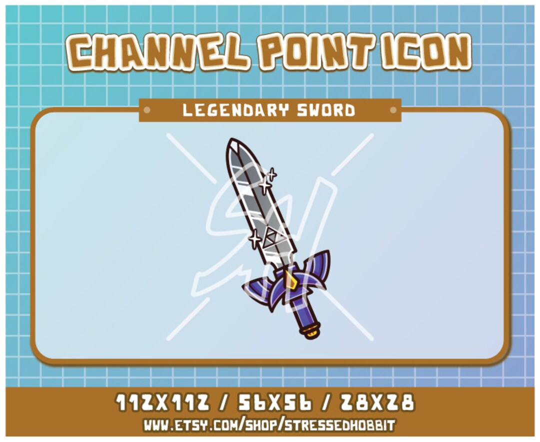 Legendary Sword Icon Emote | Twitch Discord Youtube | Cute Funny Meme ...