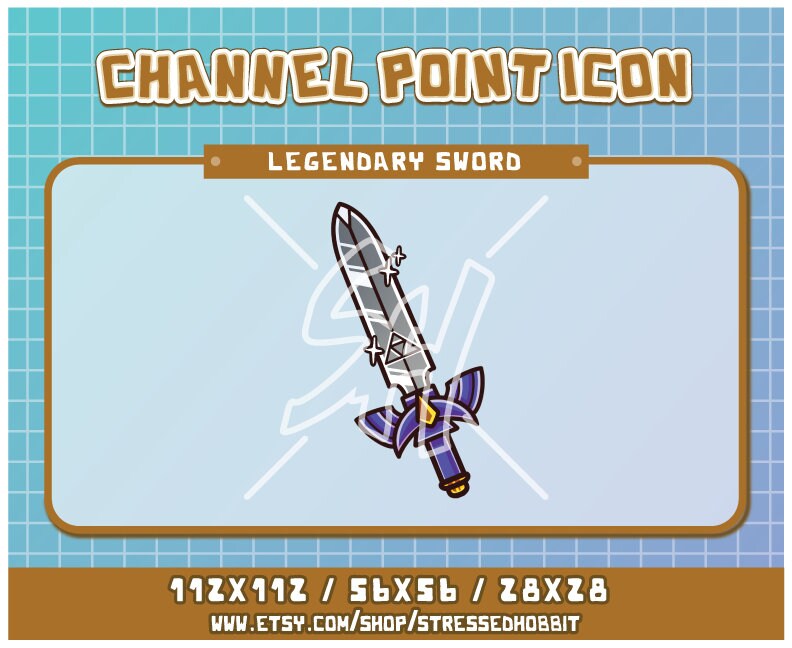 Legendary Sword Icon Emote | Twitch Discord Youtube | Cute Funny Meme ...