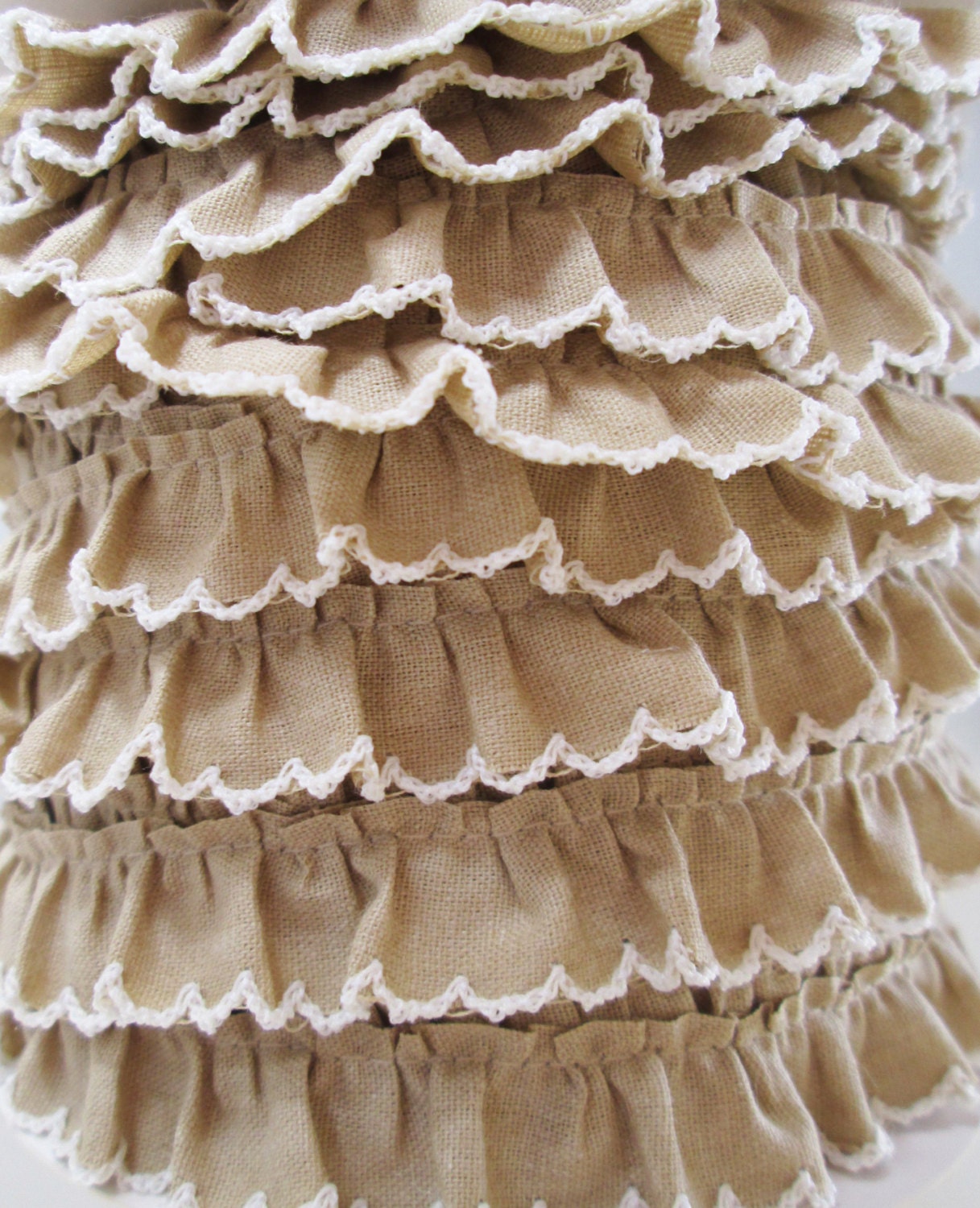 Tan Crochet Edge Trim No418. Tan Fabric. Natural Trim. Natural Ribbon ...