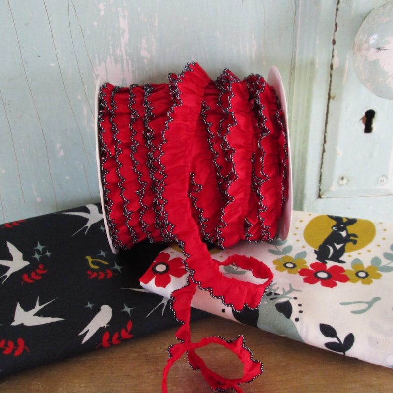 Red Fabric Trim - Etsy