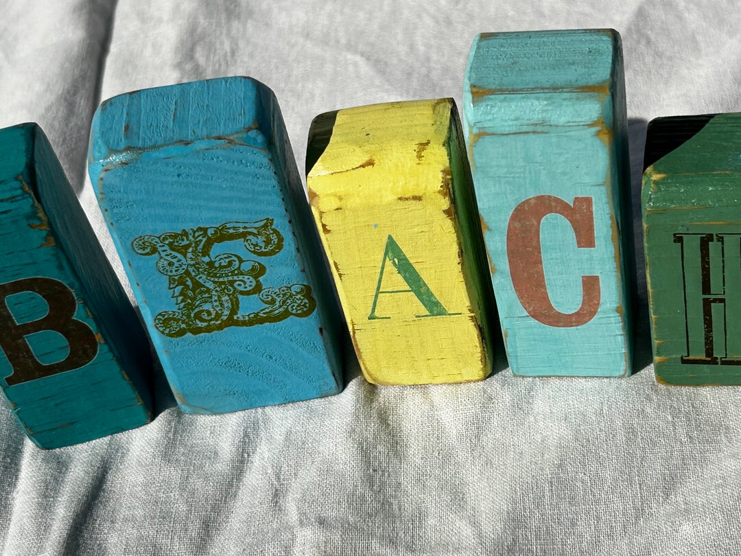 Rustic Wooden Block Letters - Etsy