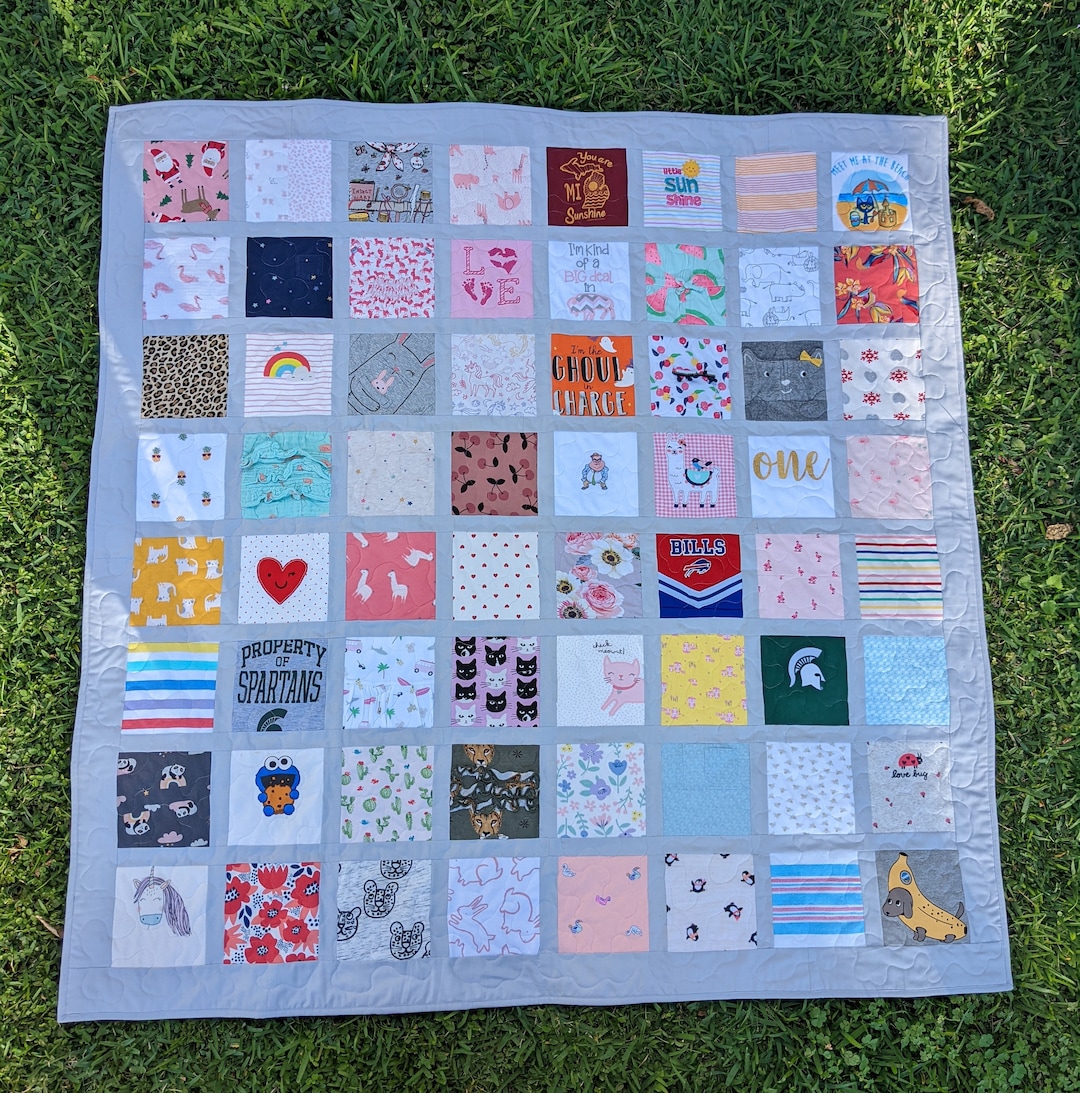 Baby Clothes Quilt, Onesie Quilt, First Year Quilt, Memory Quilt ...