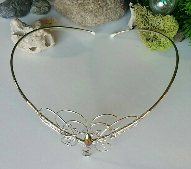 Wire Wrapped Elven Circlet Princess Crown Bridal Headpiece - Etsy