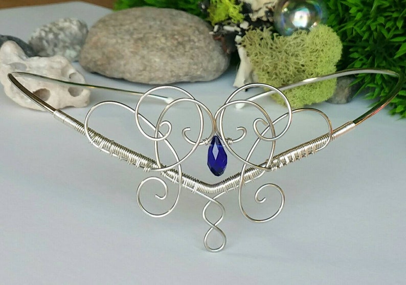 Wire Wrapped Elven Circlet Princess Crown Bridal Headpiece - Etsy