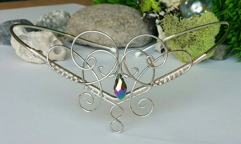 Wire Wrapped Elven Circlet Princess Crown Bridal Headpiece - Etsy