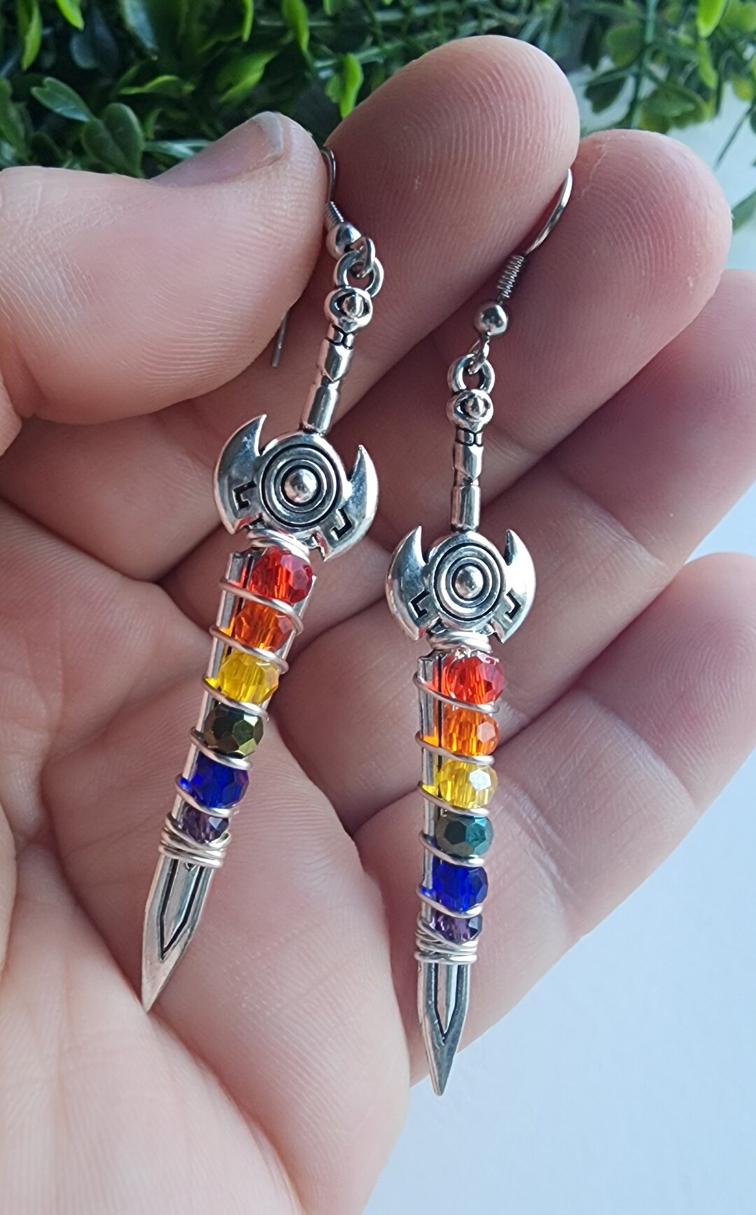 She-ra Sword Earring, Rainbow Sword, Pride Pierced Ear - Etsy