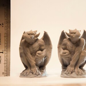 Dollhouse Artisan Miniature Gargoyles Set of 2. 1/12 Scale Miniatures ...