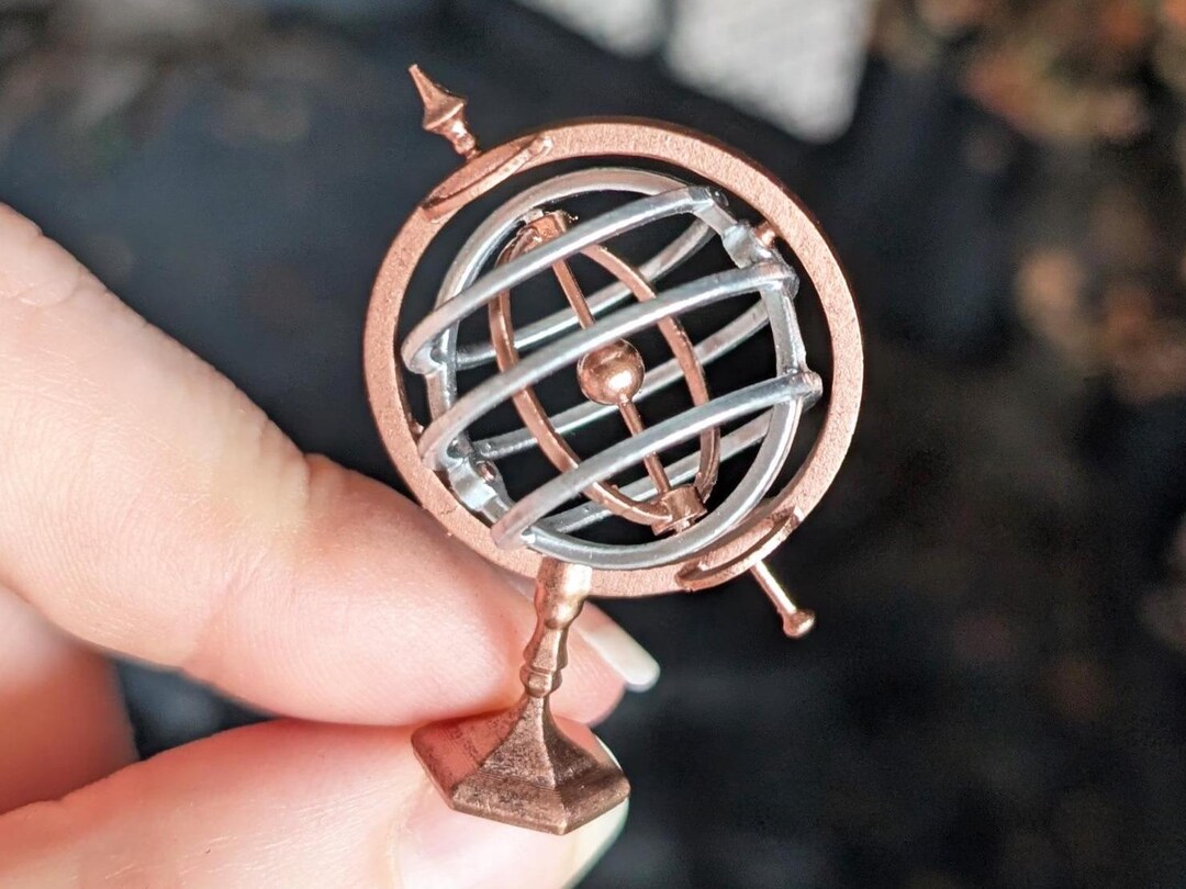 Mini Armillary Sphere for Dollhouse. Astronomical Orb With Planet ...