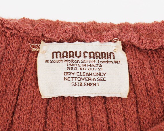 Mary Farrin Vintage 1970s Suit 2 Piece Set Top Skirt … - Gem