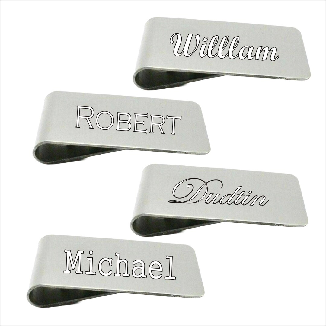 Personalized Stainless Steel MONEY CLIPS for Groomsmen -set of ...