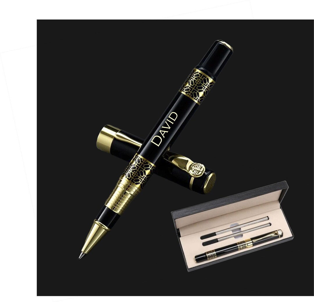 Personalized Ballpoint Pen-custom Engraved Black Ink Refill Vintage Pen ...