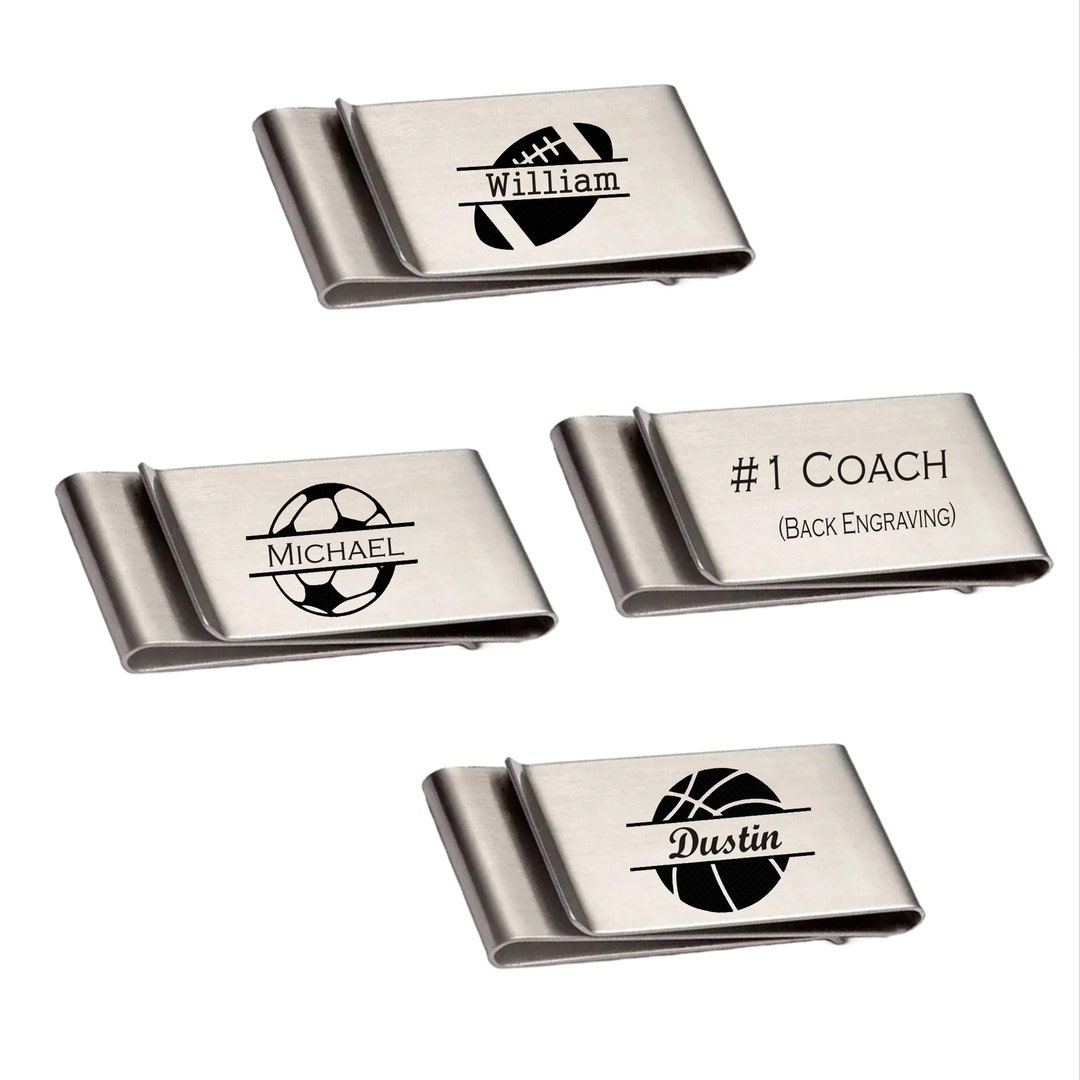 Personalized Engraved Stainless Steel Money Clip, Double Sided - Etsy