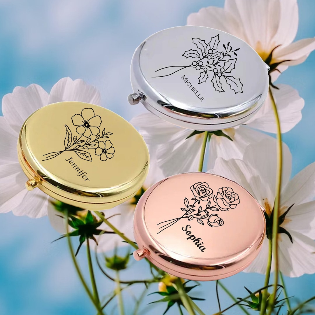 Personalized Engraved Compact Mirror ,custom Pocket Mirror With Name ...