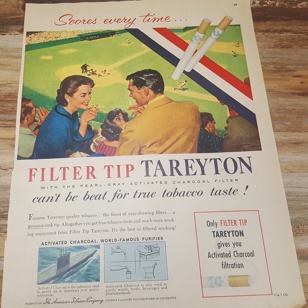 Tareyton Cigarette Ad, 1955, Vintage Magazine Ad - Etsy