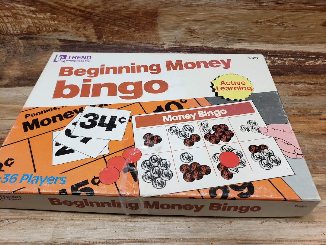 Beginning Money Bingo, 1987, Vintage Board Game, Home School, Preschool ...