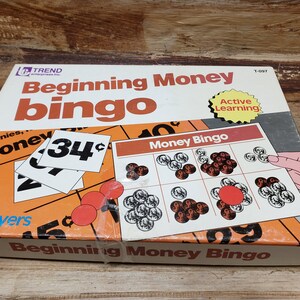 Beginning Money Bingo, 1987, Vintage Board Game, Home School, Preschool ...