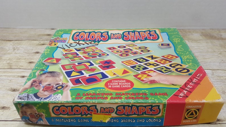 Colors and Shapes Vintage Learning Game 1980s Vintage Board - Etsy