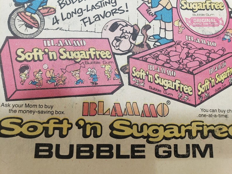Vintage Ad 1970s Blammo Bubble Gum Vintage Comic Ad - Etsy