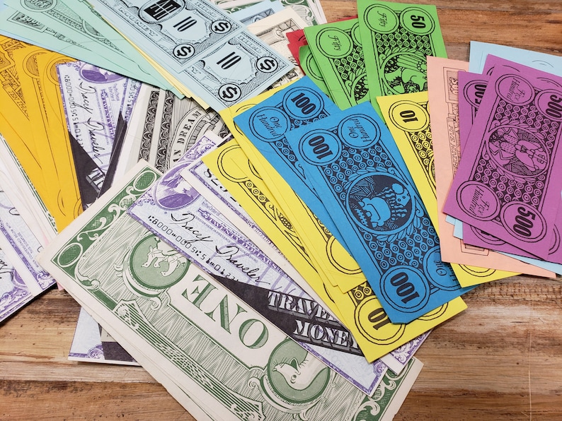 Lot of 100+ Random Play Money, 1960s-1980s, Junk Journal, Mixed Media ...