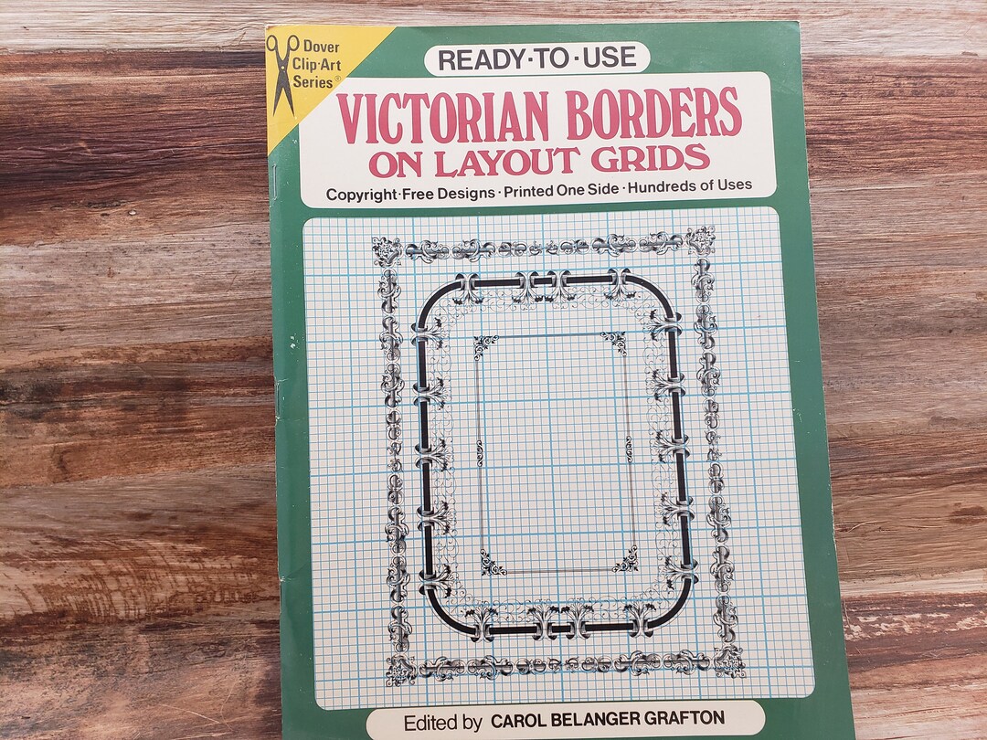 Victorian Borders on Layout Grids 1987 , Dover Clip Art Series - Etsy