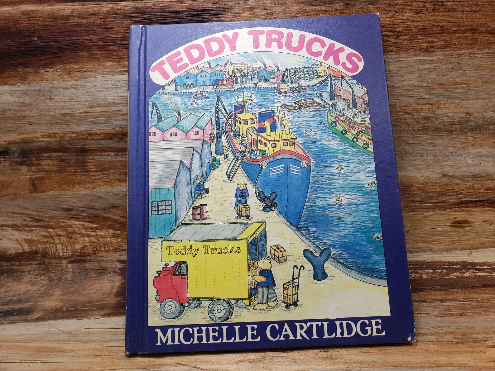 Teddy Trucks, 1981, Michelle Cartlidge, Vintage Kids Book - Etsy