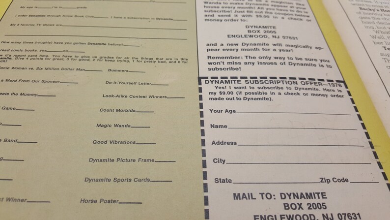 Dynamite Magazine, 1976, Vintage Magazine, School Book Form, Bionic ...