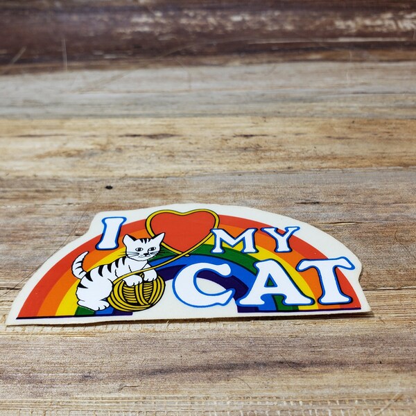 I Love Cat Sticker - Etsy