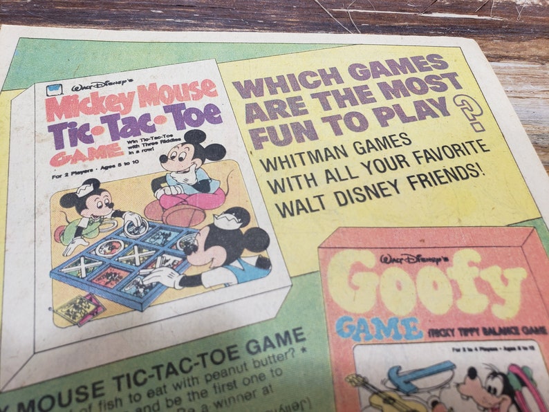 Vintage Comic Book Ad, 1970, Disney Board Games Ad - Etsy