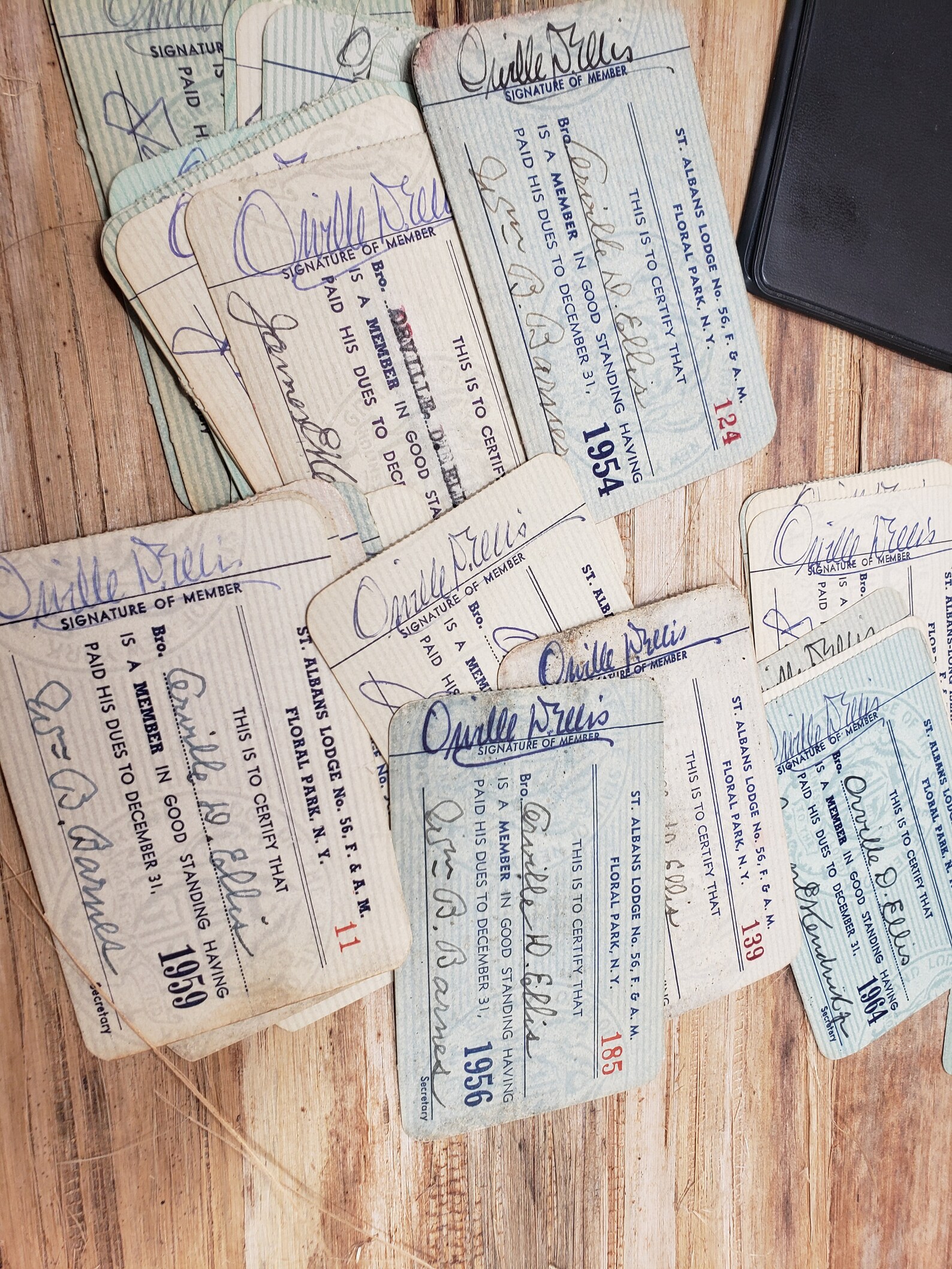 28 Free and Accepted Masons of the State of New York Membership Cards ...