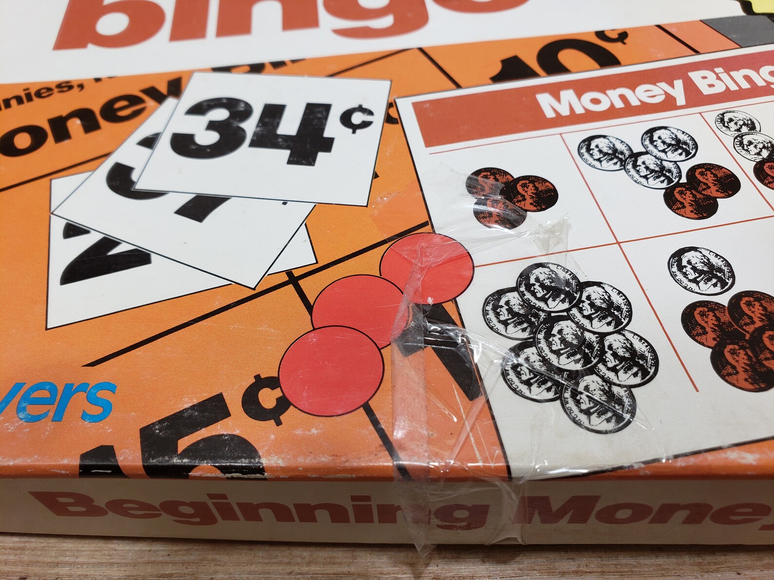 Beginning Money Bingo, 1987, Vintage Board Game, Home School, Preschool ...