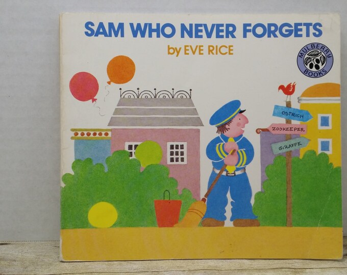Sam Who Never Forgets, 1987, Eve Rice, Vintage Kids Book - Etsy