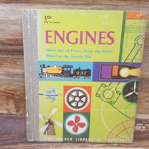 Engines, 1959, Golden Library of Knowledge, Vintage Kids Book, Mid ...