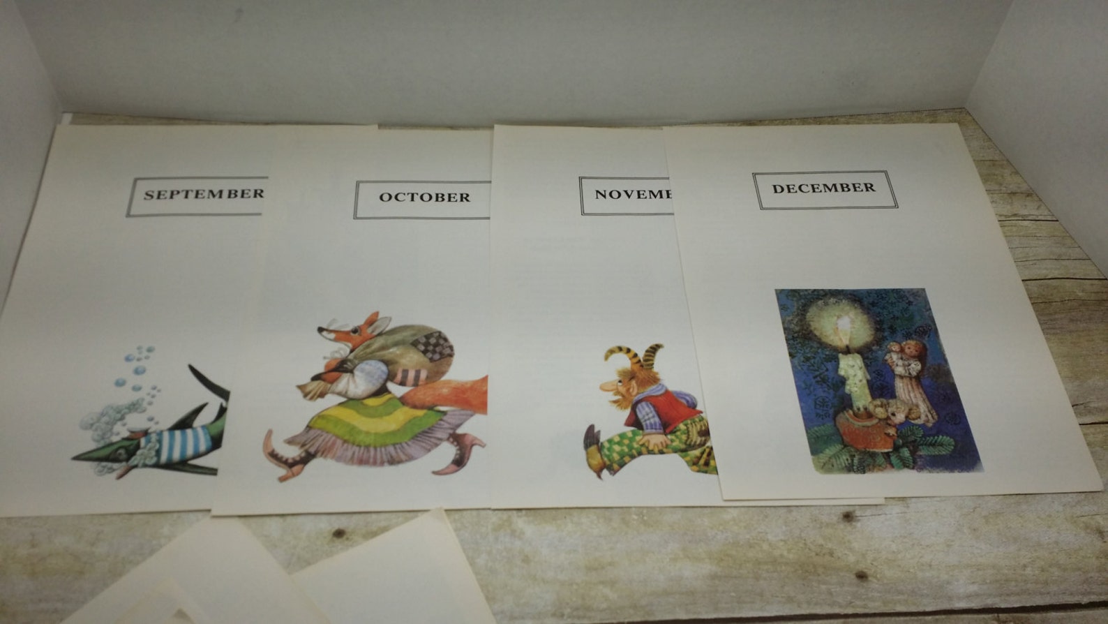 Months of the Year Paper Ephemera. 1960s Vintage Paper, Mixed Media ...