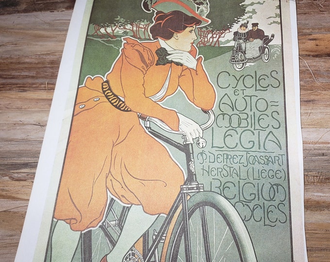 Vintage Cycles Ad 1940s Art Nouveau Cycles Poster Art - Etsy