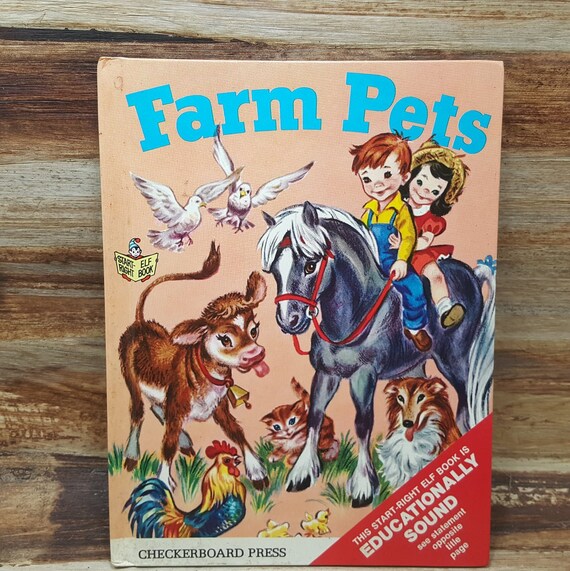 Farm Pets 1954 Start Right Elf Book Checkerboard Press | Etsy