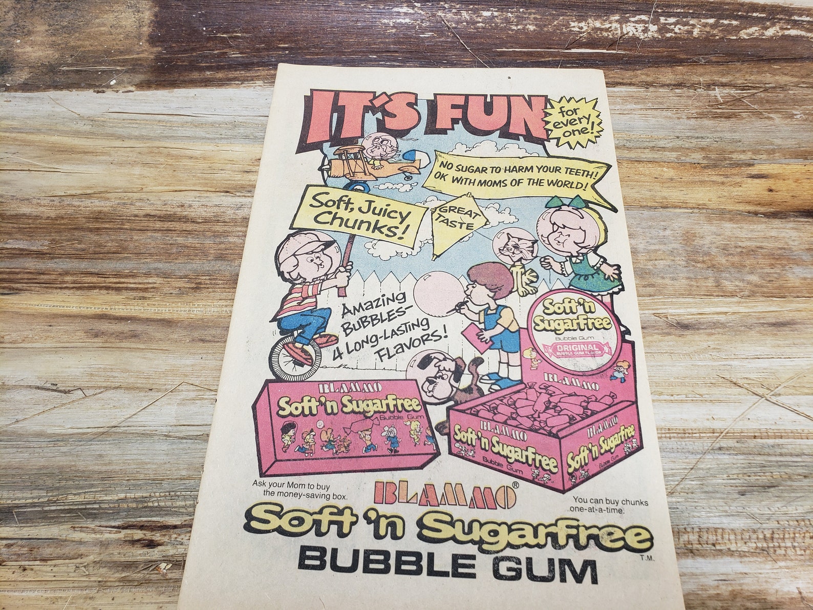 Vintage Ad 1970s Blammo Bubble Gum Vintage Comic Ad - Etsy