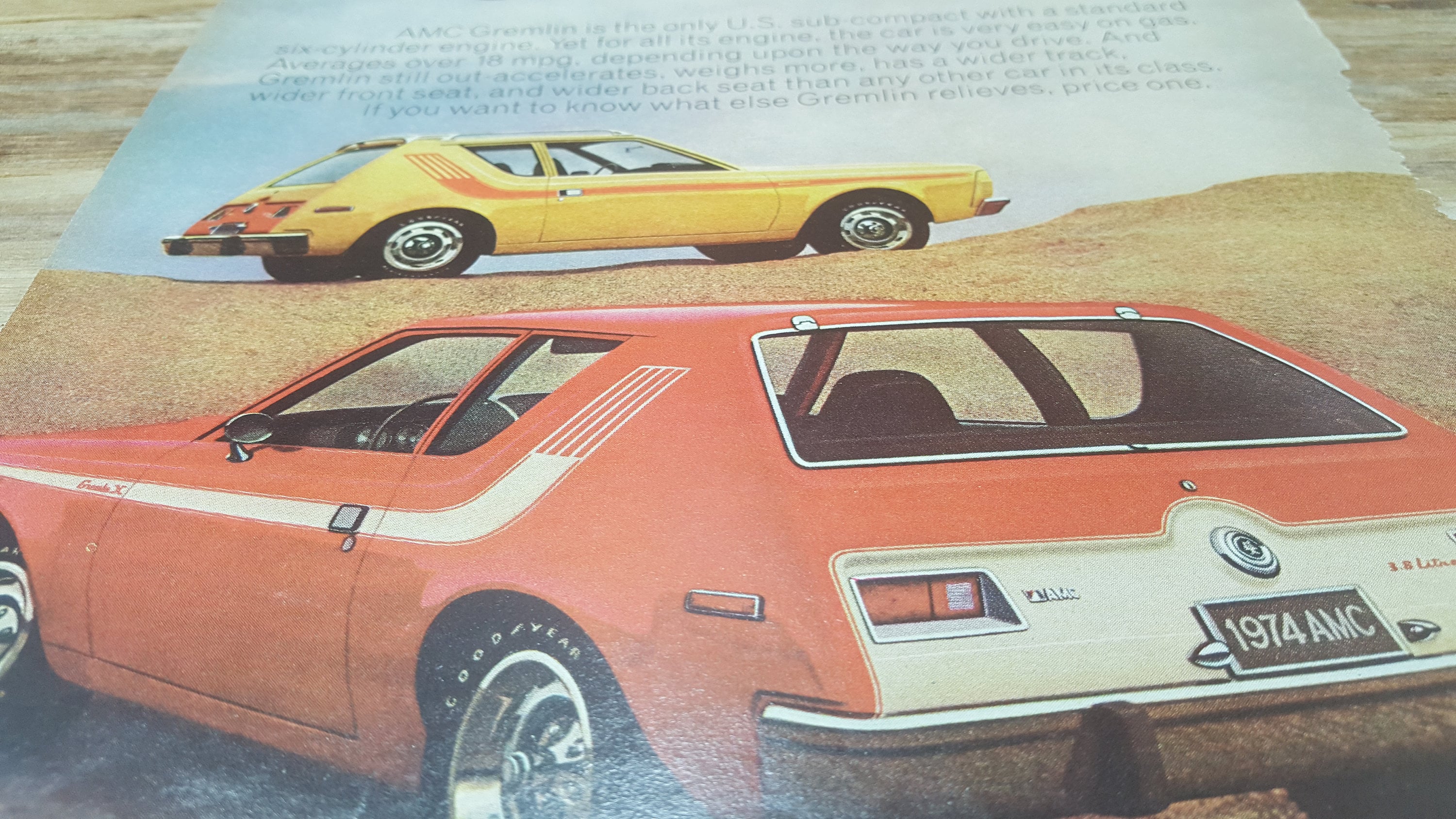 AMC Gremlin Vintage Magazine Car Ad 1974 Vintage Ad - Etsy
