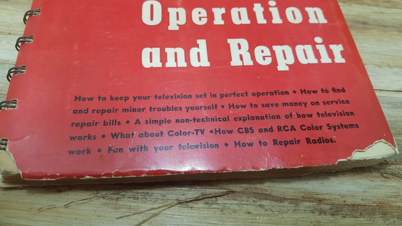 TV Owners Guide to Operation and Repair 1951 Vintage Book - Etsy