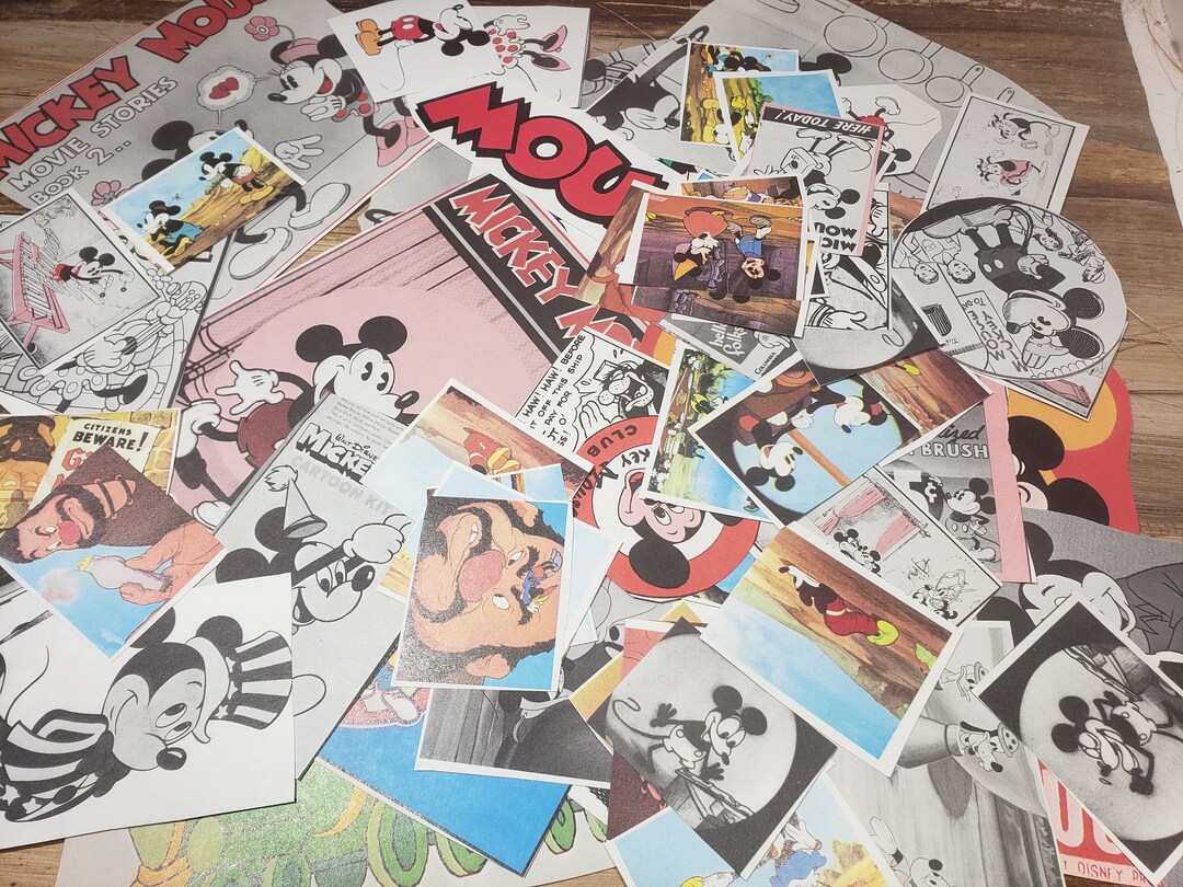 71 Pieces of Mickey Mouse Disney Cut Out , Ephemera, Scrapbooking 1970s ...