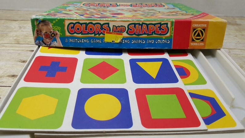 Colors and Shapes Vintage Learning Game 1980s Vintage Board - Etsy